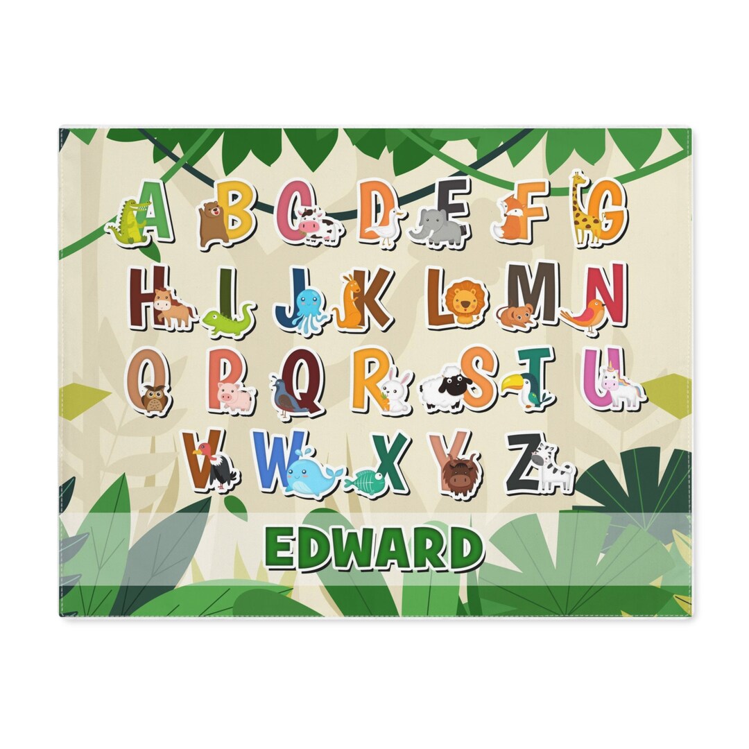 Animal Alphabet Place Mats for Kids, Desk Decoration for Toddlers and ...
