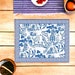 Blue and White Chinoiserie Art Print Pattern Disposable Paper Placemats ...