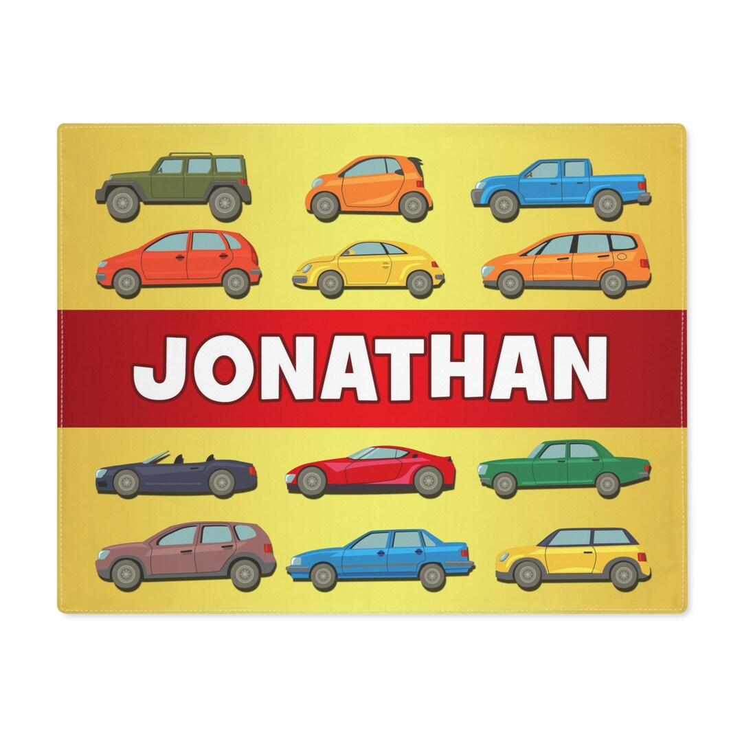 Editable Personalized Placemats for Toddlers With Name, Colorful ...