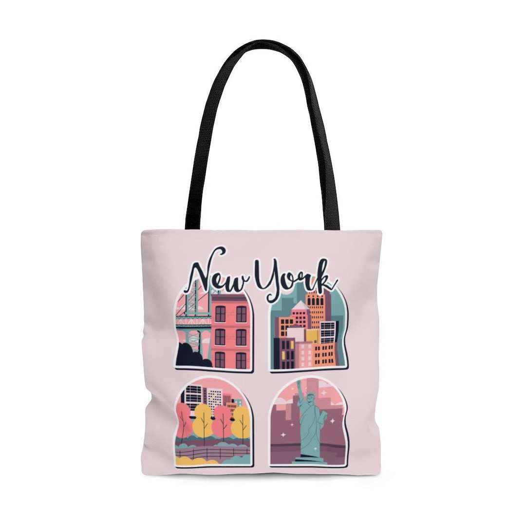 New York City NYC Tote Bag, Famous Landmarks the New Yorker Aesthetic ...