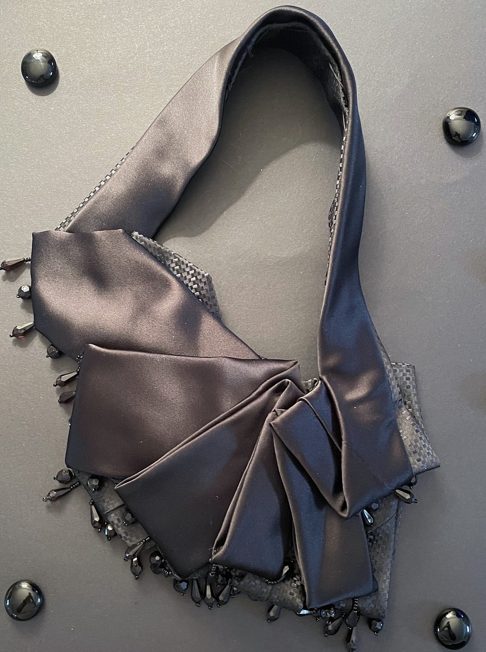 Black Refurbished Repurposed Women's Necktie, Scarf Necktie, Neck ...