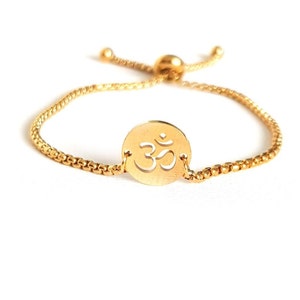 Omkar, Omkar Bracelet, Ohm Bracelet, Aum Bracelet, Gold Bracelet, Indian Bracelet, Yoga Bracelet ...