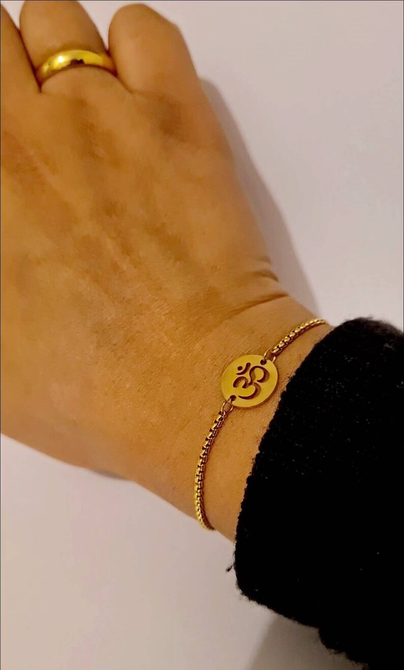 Omkar Omkar Bracelet Ohm Bracelet Aum Bracelet Gold - Etsy