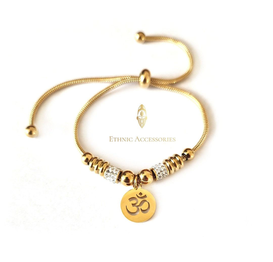 Omkar Bracelet, Omkar, Ohm Bracelet, Aum Bracelet, Gold Bracelet ...