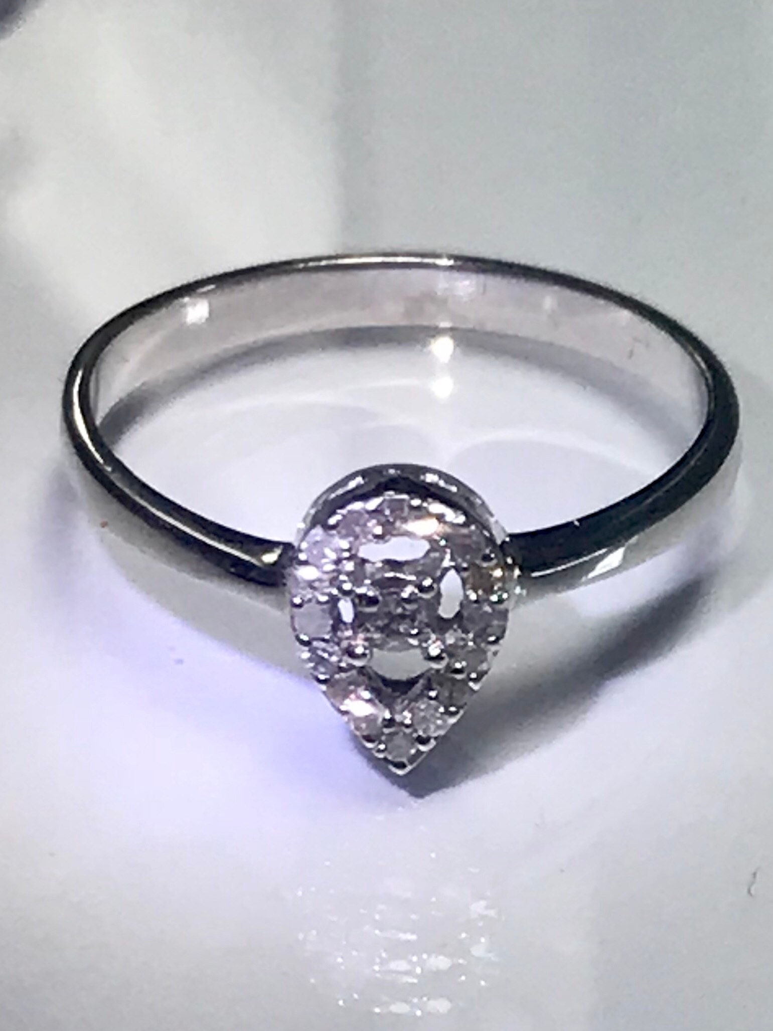 Superb Genuine Natural Diamond Ring 17 Total Round Diamonds | Etsy