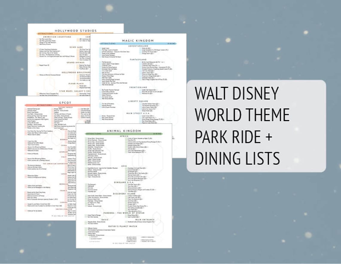 2024 Walt Disney World: Park Guides Kit - Vacation Planning, Disney ...