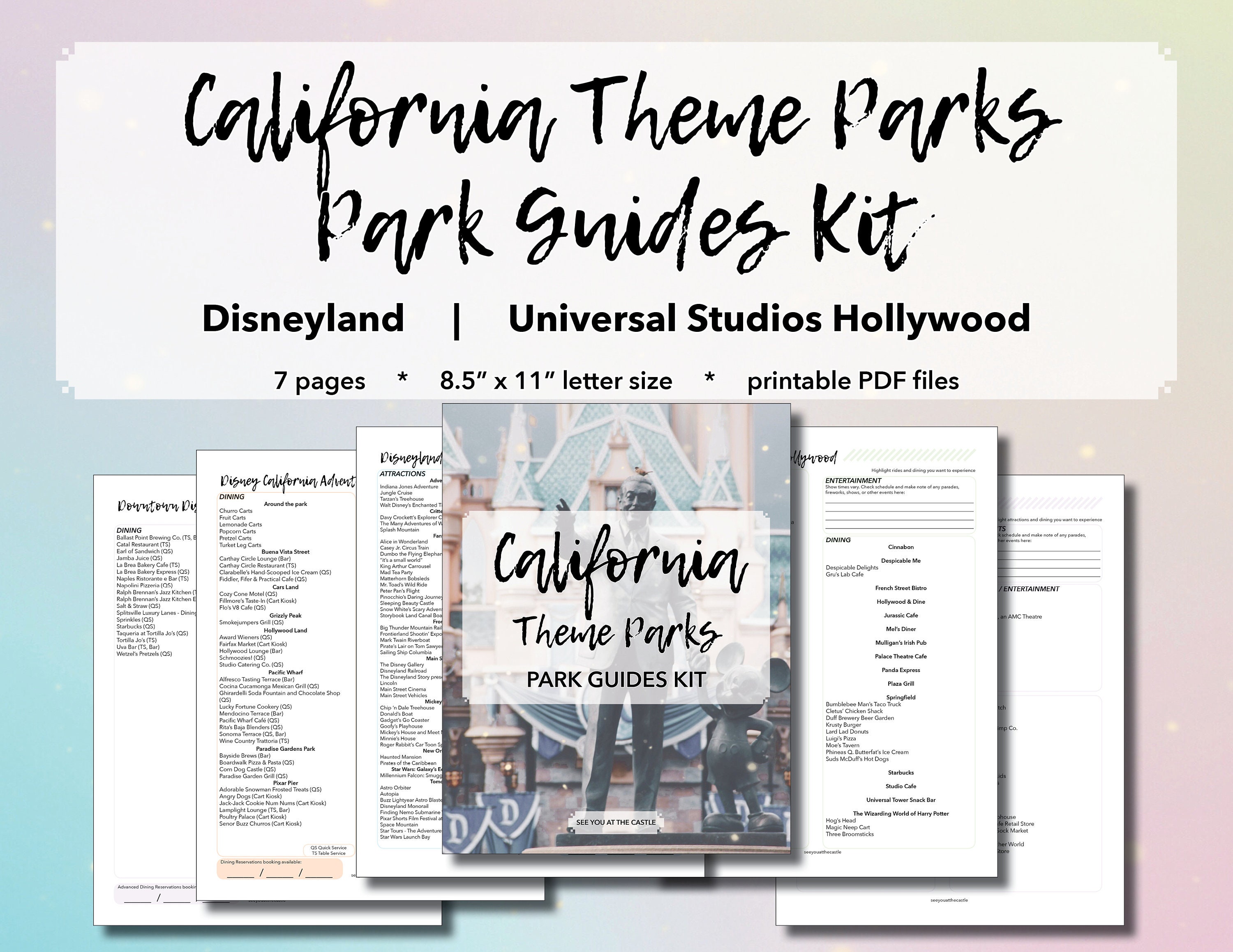 California Theme Parks: Park Guides Kit Vacation Planning, Disneyland ...