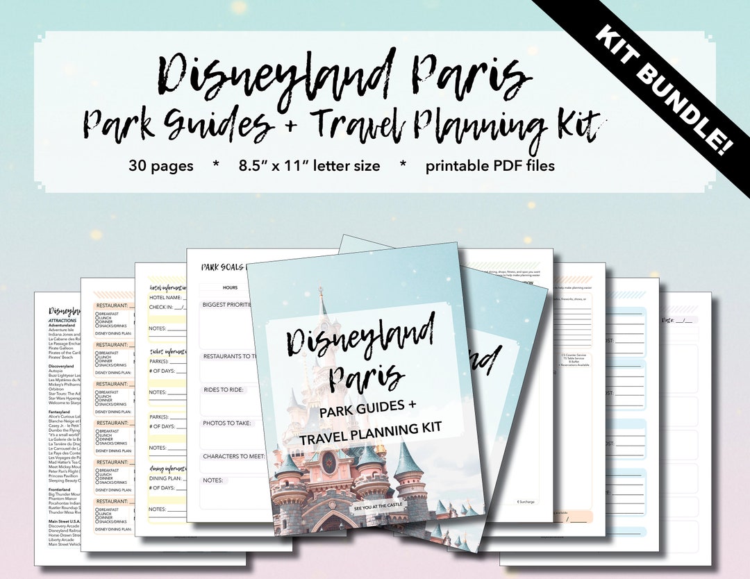 Disneyland Paris: Travel Planning Kit BUNDLE - Vacation Planning ...