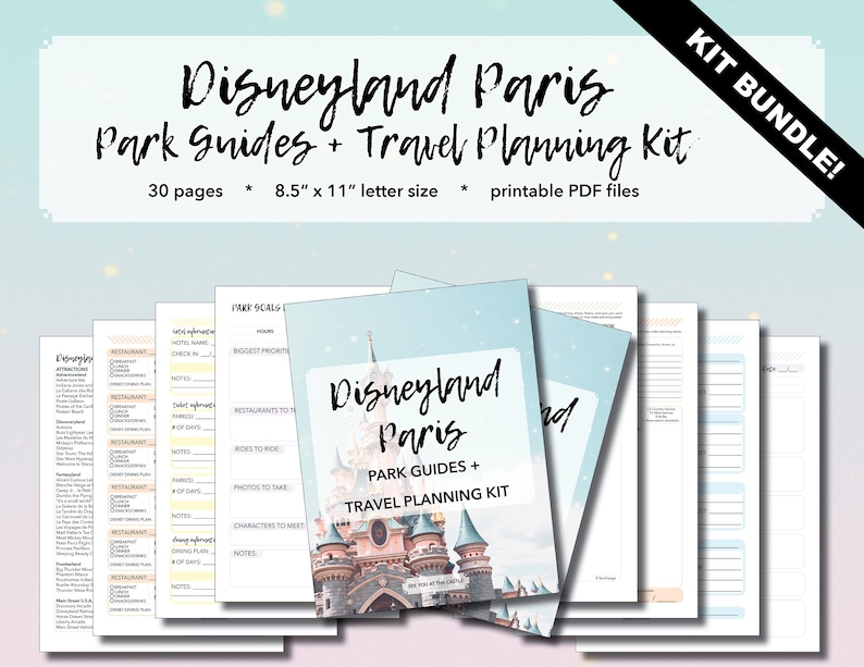 Disneyland Paris: Travel Planning Kit BUNDLE Vacation - Etsy