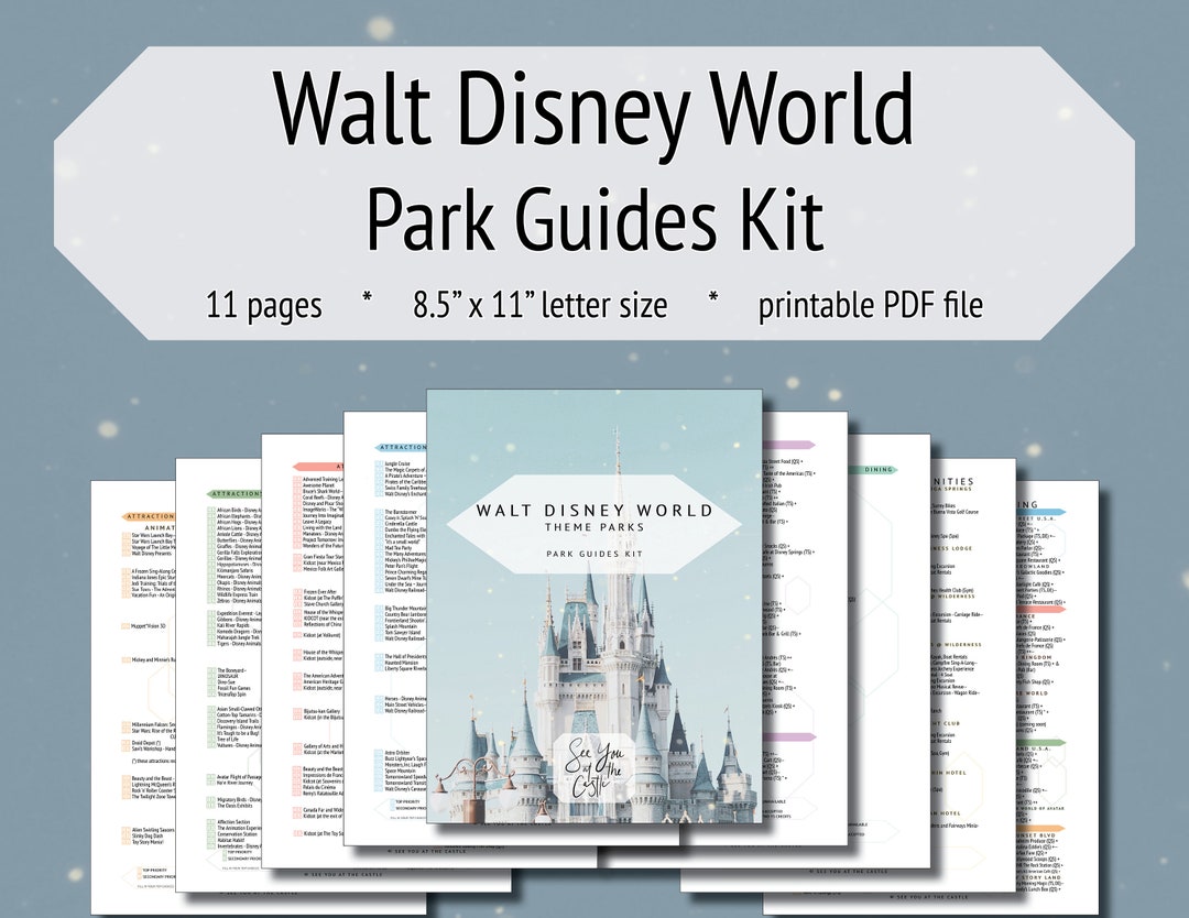 2024 Walt Disney World: Park Guides Kit - Vacation Planning, Disney ...