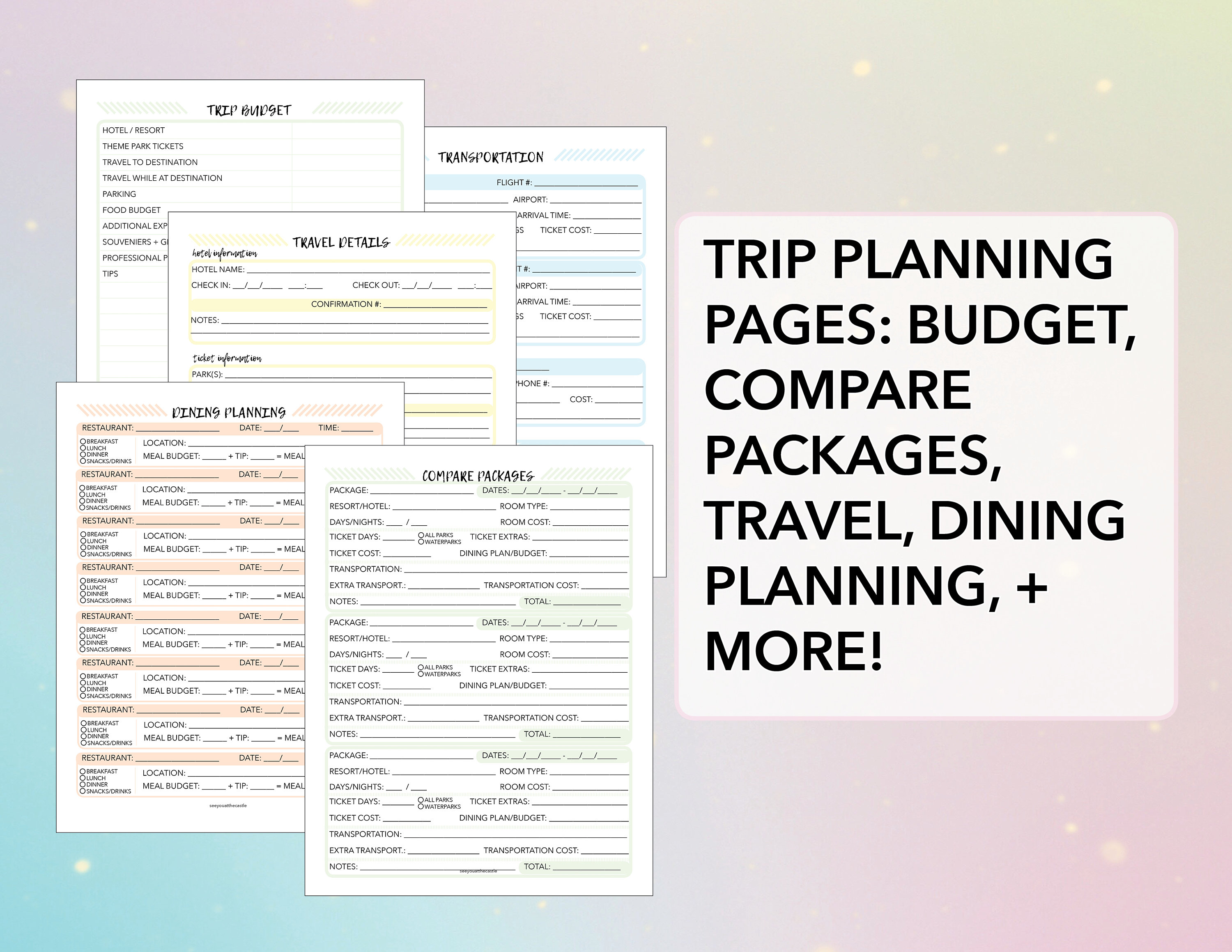 California Theme Parks: Budget Planning Pages - Vacation Planning ...