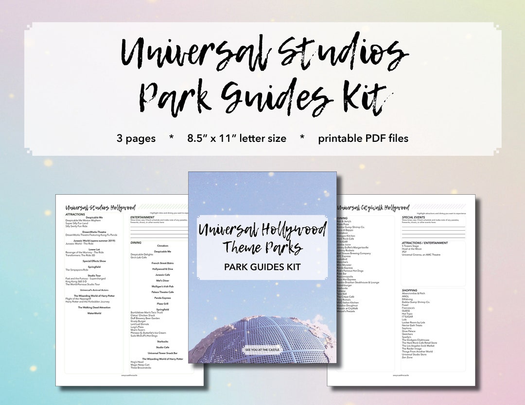 Universal Studios Hollywood: Park Guides Kit - Vacation Planning ...