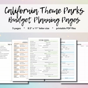 California Theme Parks: Budget Planning Pages - Vacation Planning ...