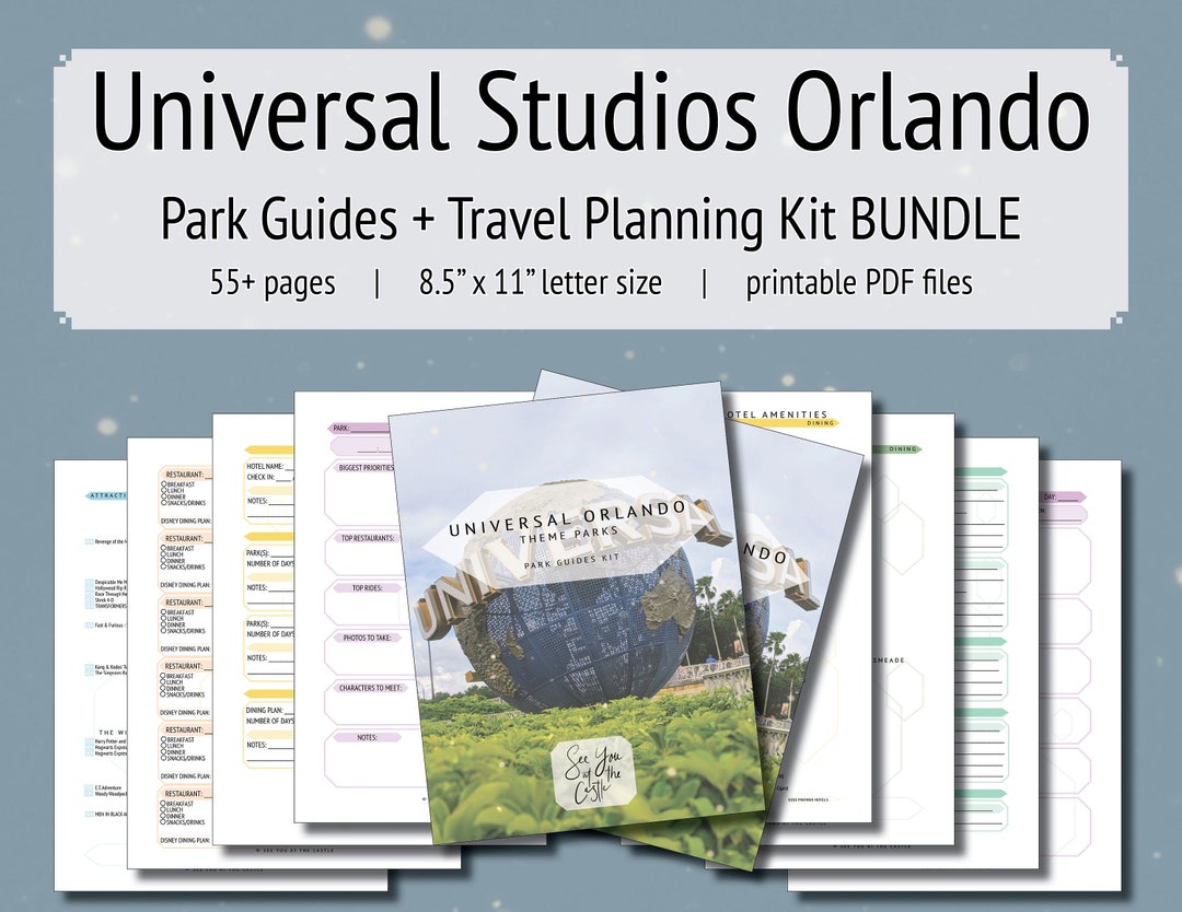 Universal Studios Orlando Park Guides + Travel Planning Kit BUNDLE ...