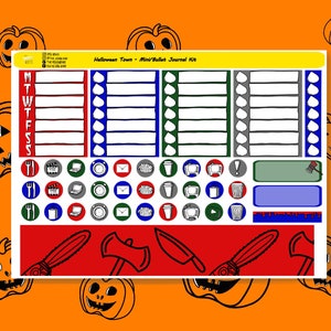 Horror Movie Night, Halloween Mini / Bullet Journal Planner Stickers ...