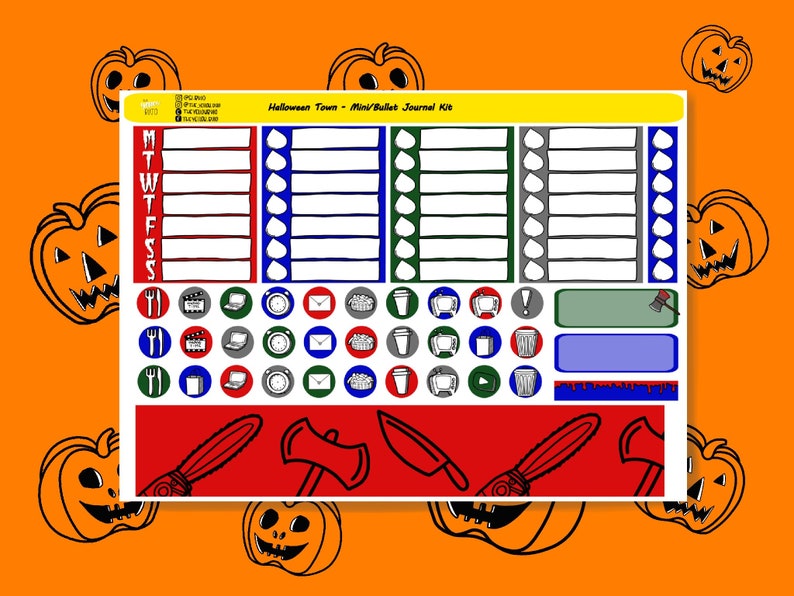 Horror Movie Night Halloween Mini / Bullet Journal Planner - Etsy
