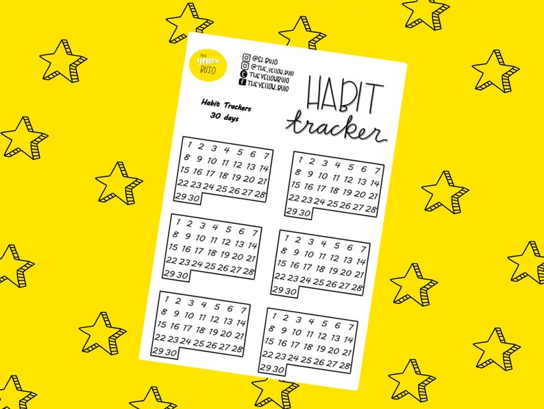 Habit Tracker Stickers Planning Stickers Functional UK - Etsy