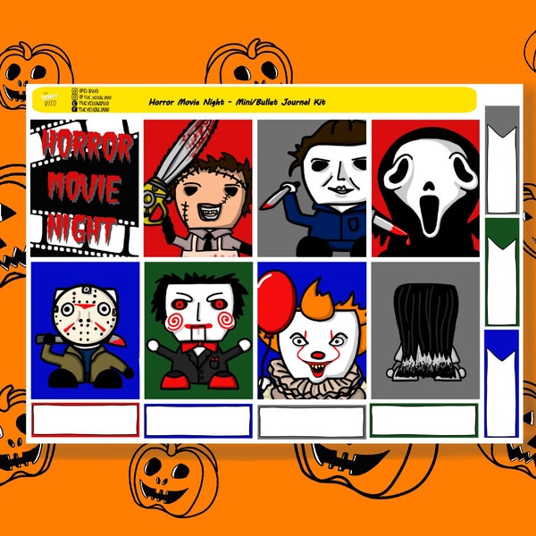 Mini Horror Movies Stickers - Etsy