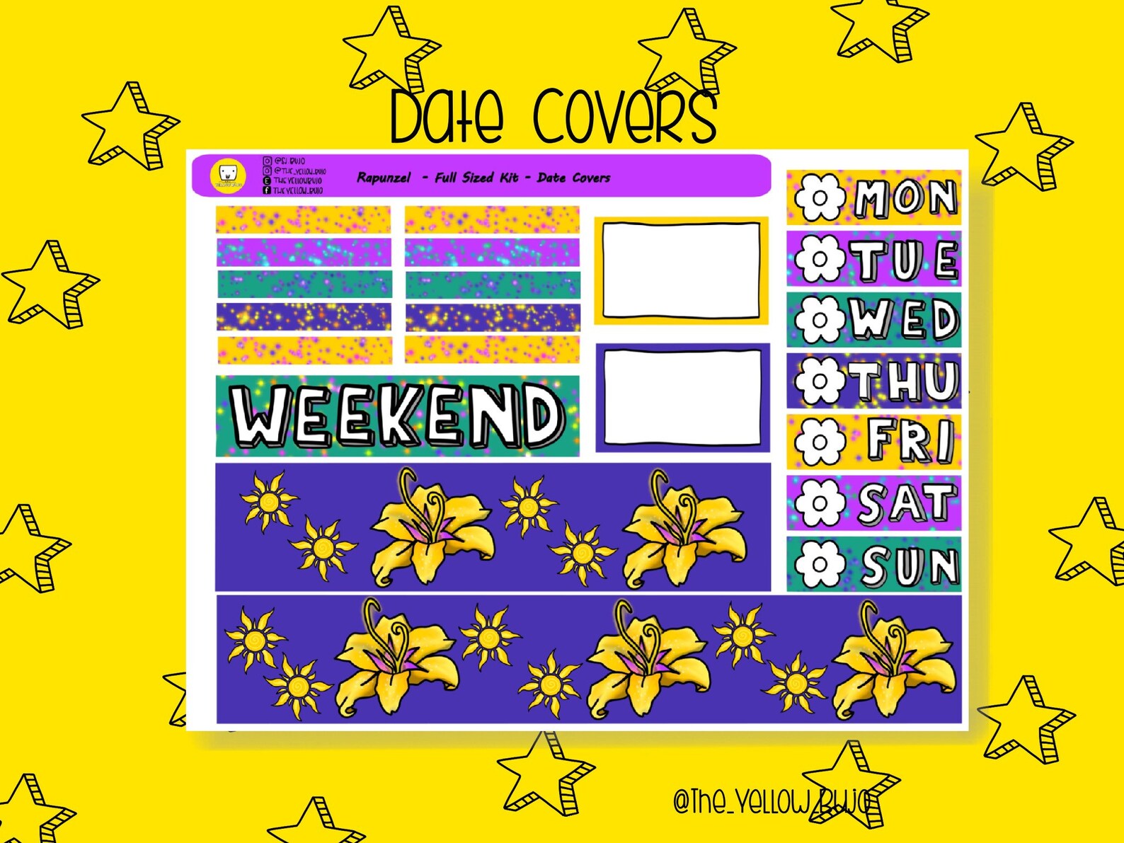 Princess Rapunzel Planner Stickers. Virtical Weekly Planner - Etsy