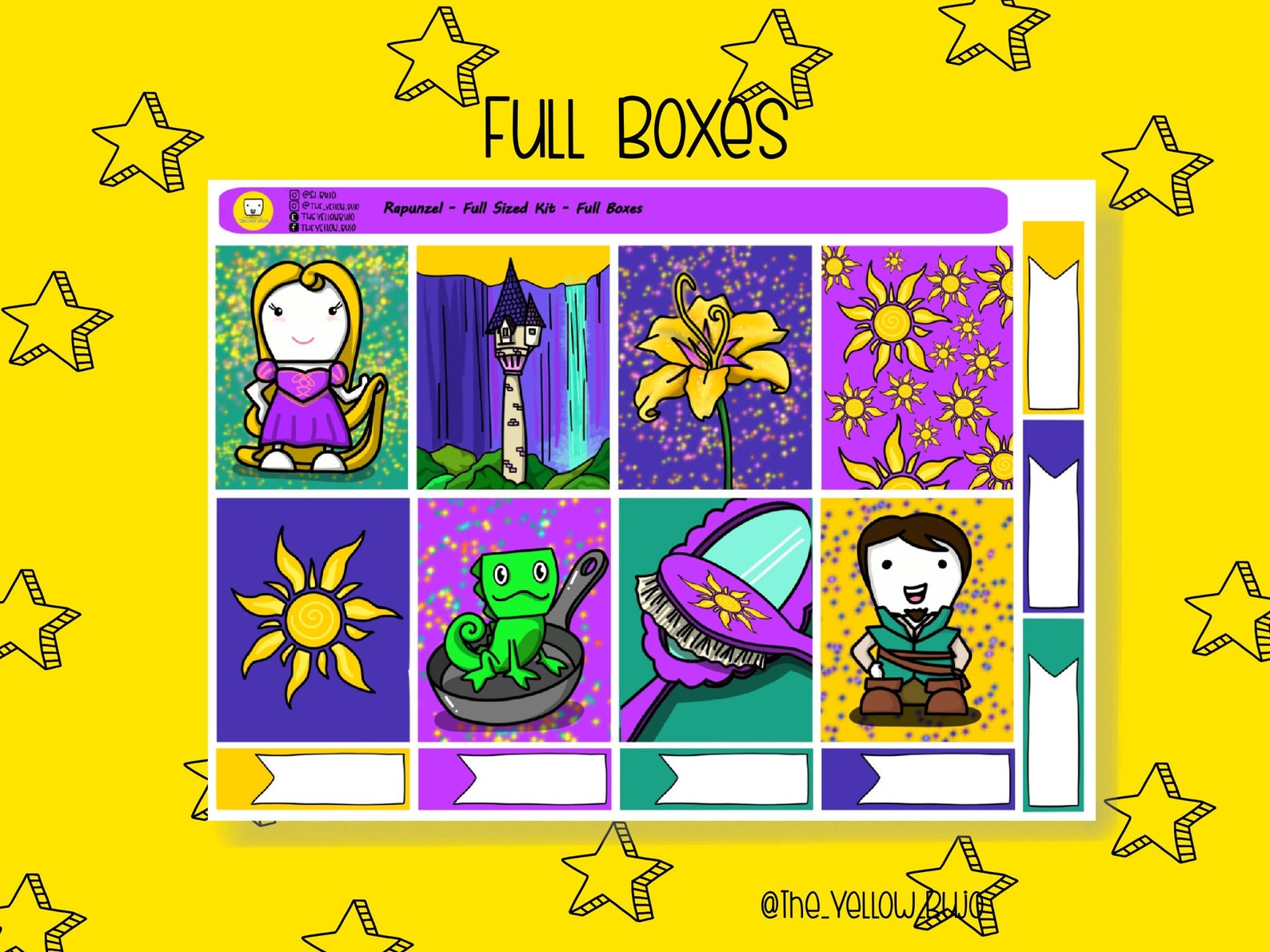 Princess Rapunzel Planner Stickers. Virtical Weekly Planner - Etsy