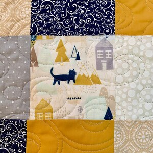 Handmade Quilt With Cats, Patchwork Table or Lap Quilt, Wall Hanging, Gift for a Cat Lover ...