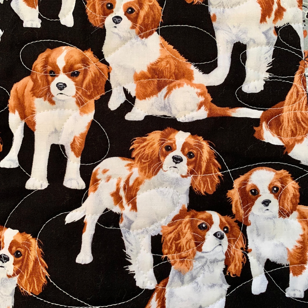 Handmade Quilt, Cavalier King Charles Spaniels Quilt, Patchwork Quilt ...