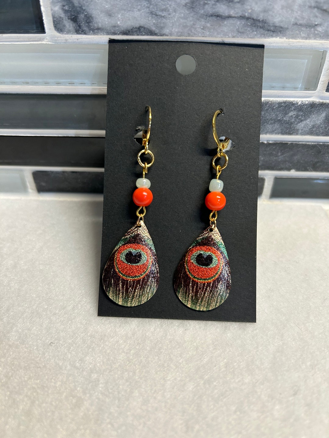 Peacock Feather Stitch Markers - Progress Keeper - Crochet or Knit ...