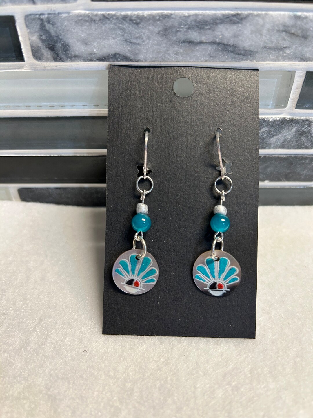 Shells Stitch Markers - Silver and Teal - Progress Keeper - Crochet or ...