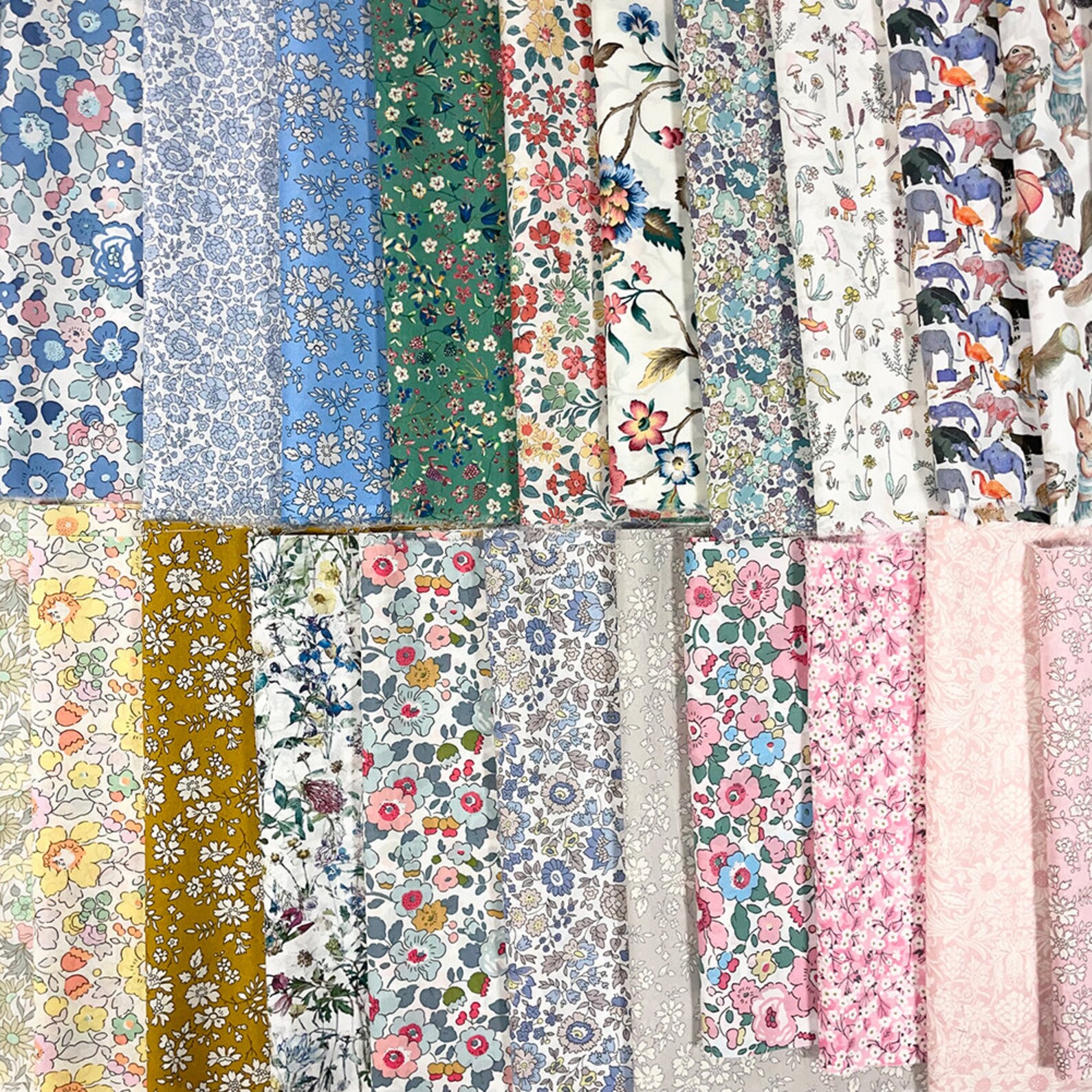 RAINBOW Liberty Fabric Mixed Remnants Coco & Wolf Liberty - Etsy