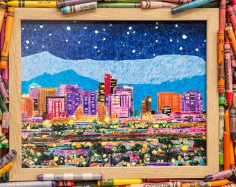 Phoenix Skyline Print - Etsy
