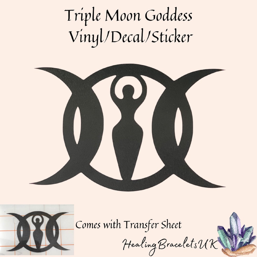 Gaia Triple Moon Decal Vinyl - Etsy