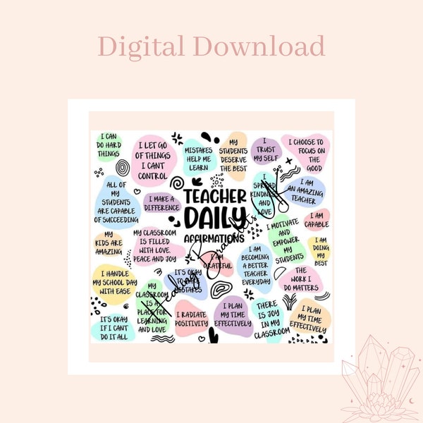 Teacher Affirmations - Etsy