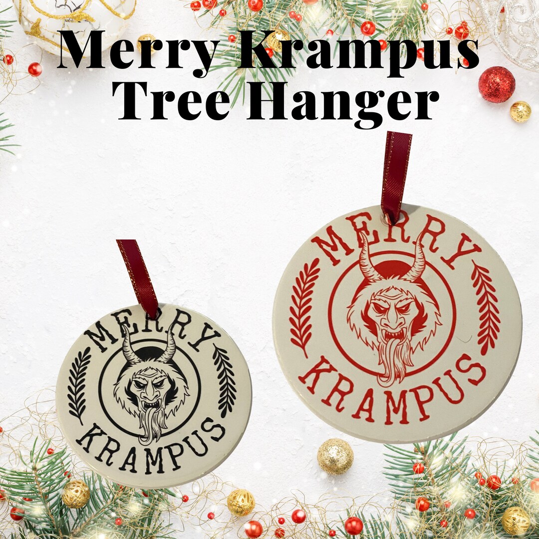 Merry Krampus Double Sided Tree Hanger/decoration - Etsy