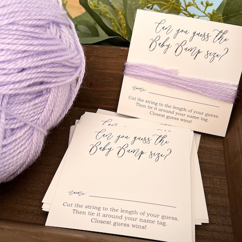 Printable Baby Shower Games / Guess the Baby Bump Game Cards - Etsy