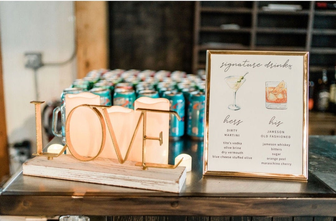 Signature Drink Sign - Etsy