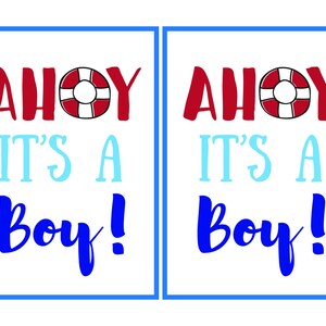 Ahoy Favor Labels & Party Signs - Etsy