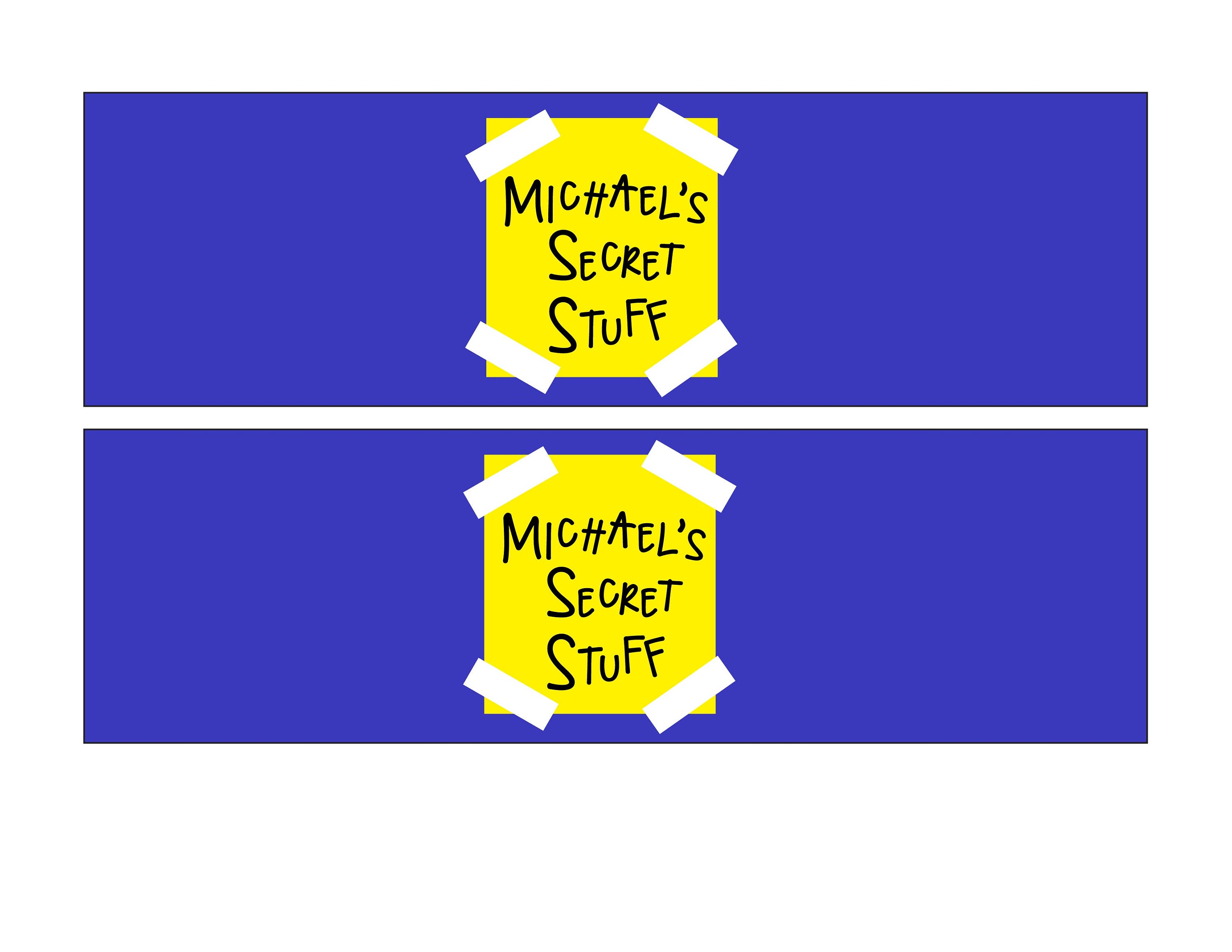 Space Jam Michael's Secret Stuff Labels: Birthday Party Favors (digital ...