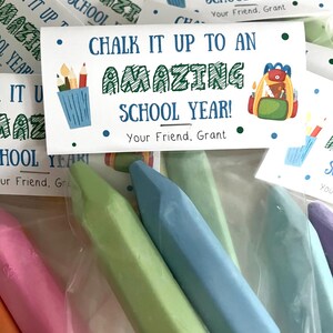 Personalized Chalk Class Gifts: End of Year, School Kids (bags and ...