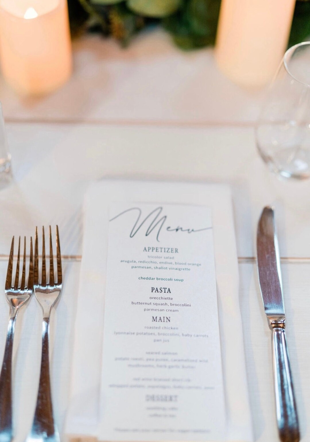 Simple Menu Cards - Etsy