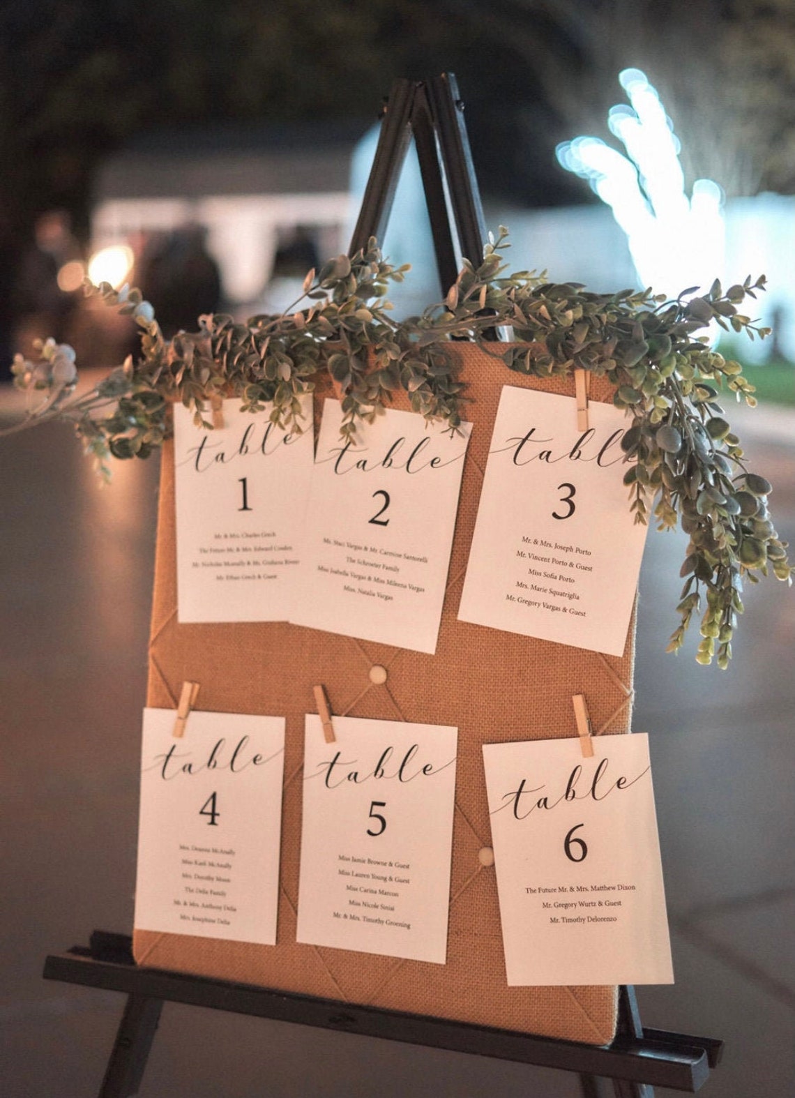 Table Seating Cards - Etsy