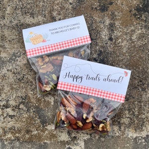 Happy Trails Ahead Baby-q Favors BAGS & LABELS ONLY - Etsy