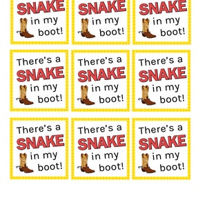 Toy Story Desserts/snack in My Boot Labels - Etsy