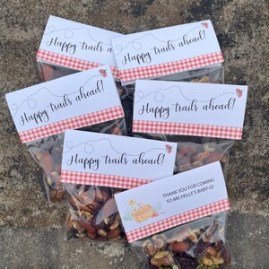 Happy Trails Ahead Baby-q Favors BAGS & LABELS ONLY - Etsy