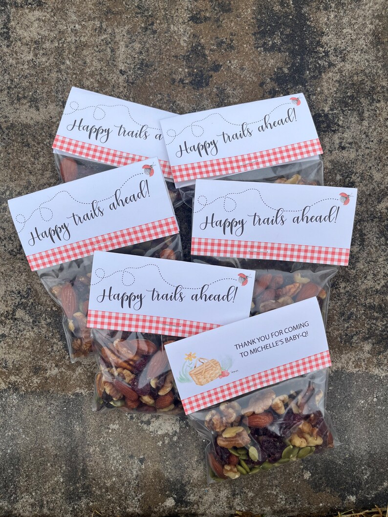 Happy Trails Ahead Baby-q Favors BAGS & LABELS ONLY - Etsy