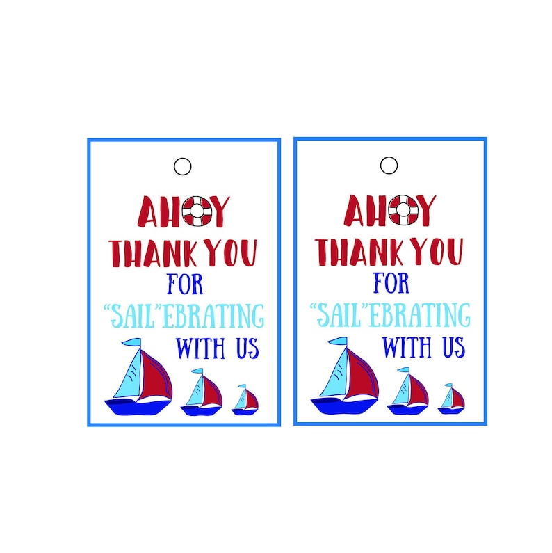 Ahoy Favor Labels & Party Signs - Etsy