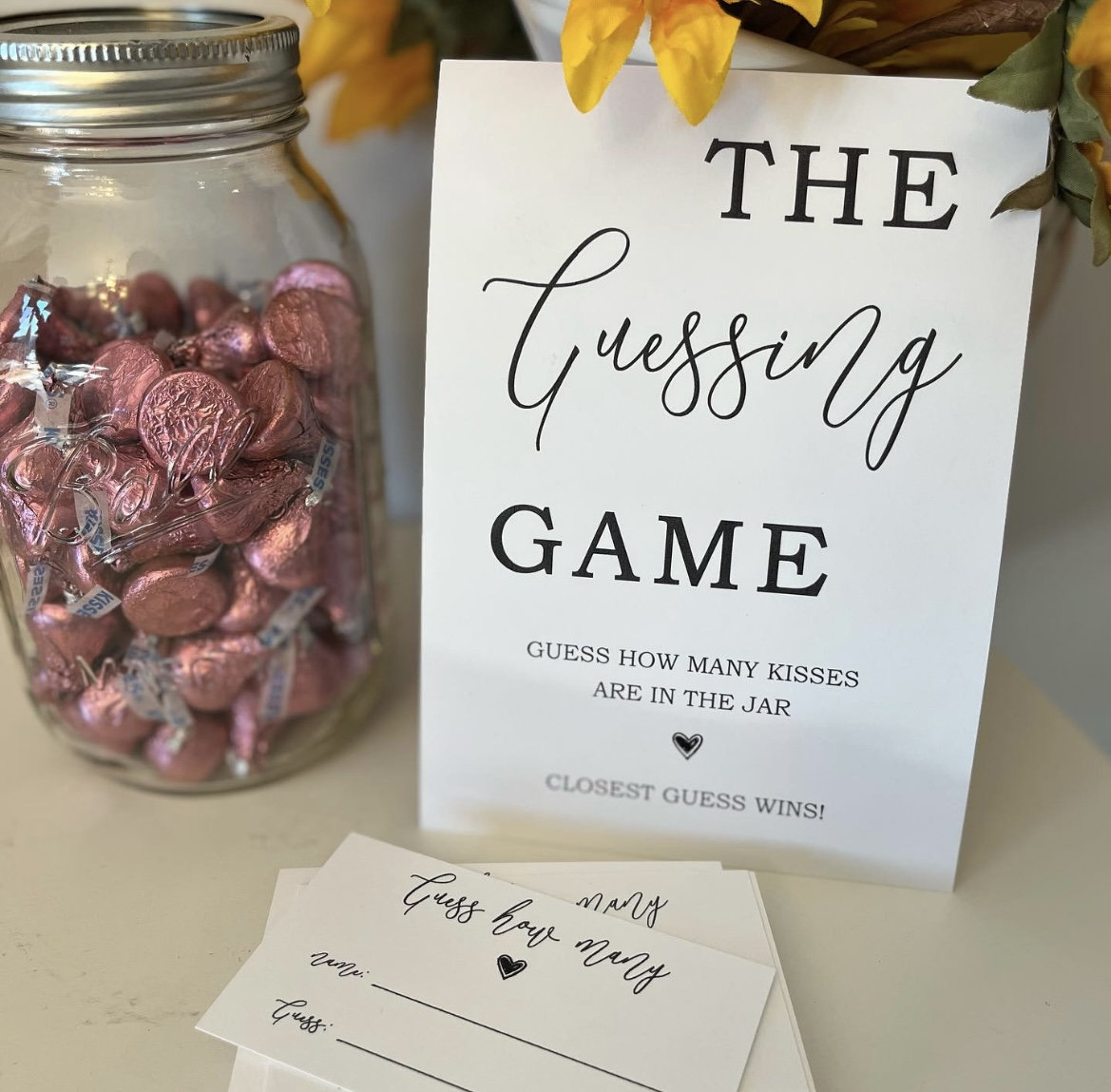 Printable Baby Shower Game / the Guessing Game Sign / Guess How Many ...