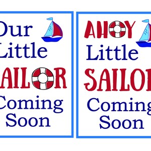 Ahoy Favor Labels & Party Signs - Etsy