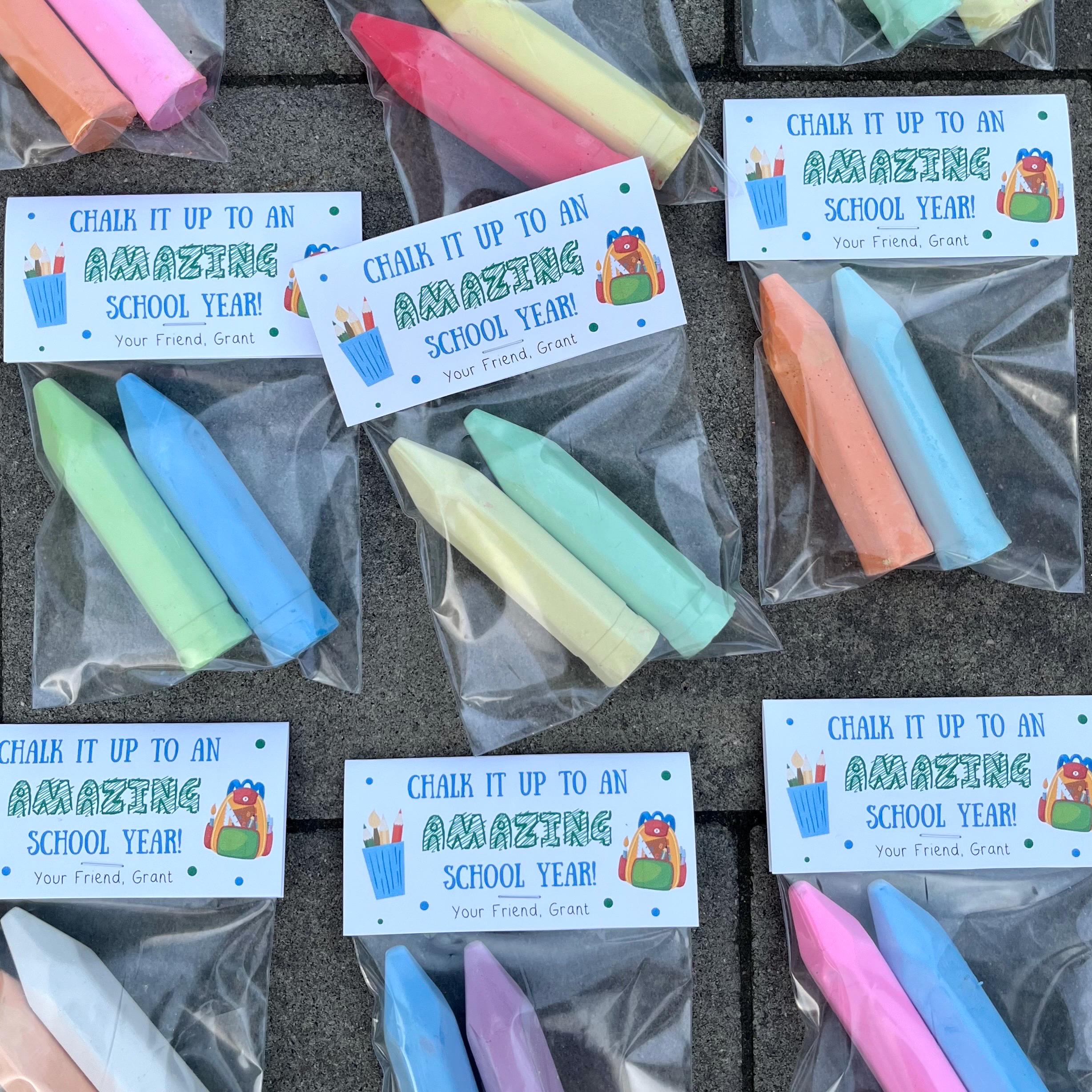 Personalized Chalk Class Gifts: End of Year, School Kids (bags and ...