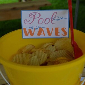 Pool Party Food Labels - Etsy