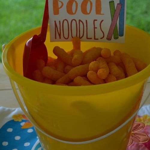Pool Party Food Labels Table Texts Buffet Tags Tent Cards - Etsy